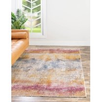Unique Loom Cairo Lyon Rug Multi/Blue 5' 1" x 8' Rectangle Geometric ...