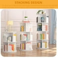 Free Shipping! Qunbio 5 Tier Rotating Bookshelf, 360 Degrees Revolving ...