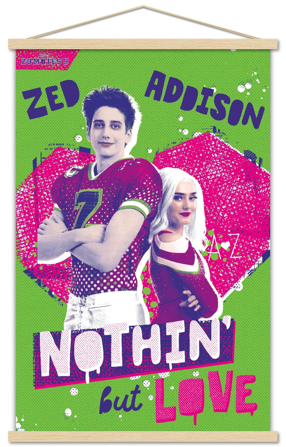 Disney Zombies 3 - Zed and Addison Wall Poster with Magnetic Frame, 22. ...