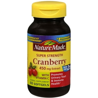 Nature Made Super Strength Cranberry Herbal Supplement 450 mg Extract ...