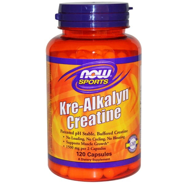 NOW Sports Kre-Alkalyn Creatine Capsules, 120 Ct
