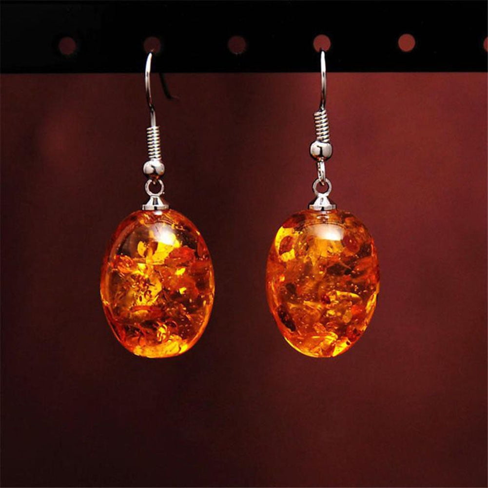 Click here for Cheers Vintage Oval Shaped Faux Amber Dangle Hook... prices