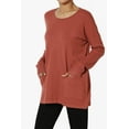 TheMogan Women's Long Sleeve Pocket Soft Knit Oversized Pullover Tunic ... TheMogan Women's Long Sleeve Pocket Soft Knit Oversized Pullover Tunic ...