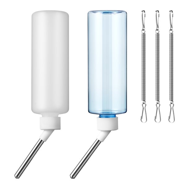 POPETPOP 2pcs Small Animal Water Bottles No Drip Pet Water Bottles ...