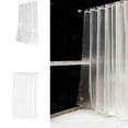 ANXPTIME Modern Bathroom Shower Curtain 3D Effect Pattern Clear Plastic ...