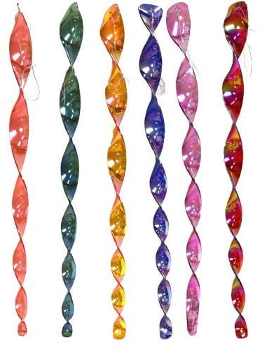 Pack of 6 Reflective Bird Repellent Wind Twisting Decoration Rods ...