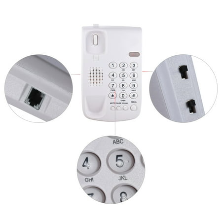 Portable Corded Telephone Phone Pause/ Redial/ Flash/ Mute Mechanical ...