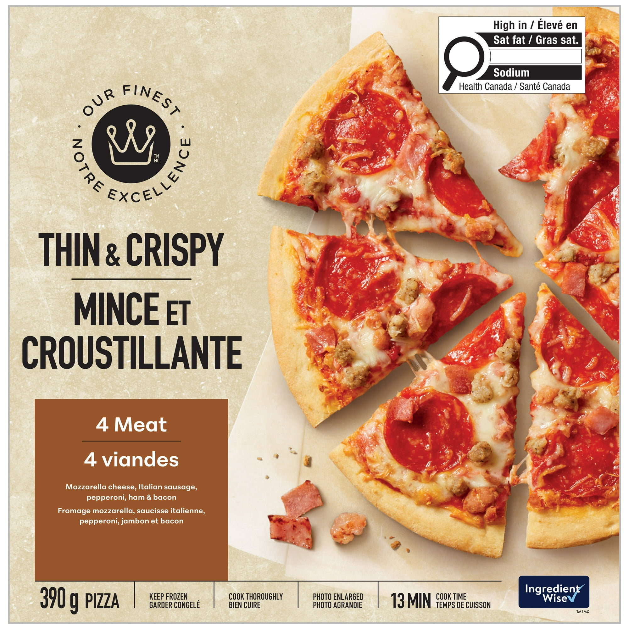 Click here for Our Finest Thin & Crispy 4 Meat Pizza 390 prices