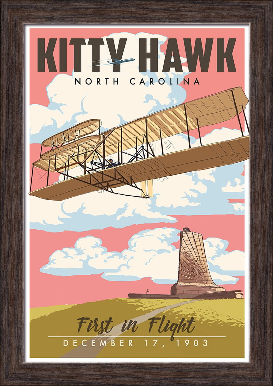 Kitty Hawk, North Carolina - First in Flight - Lantern Press Artwork ...