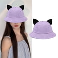 Breathable Bucket Hat for Girls Cartoon Cats Ear Devil Theme Versatile ...