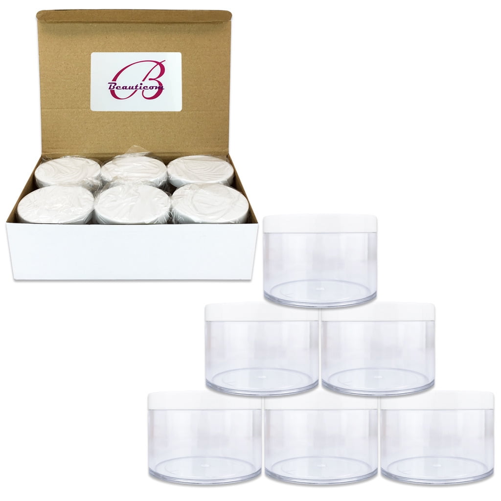 120G/120ML 4 Oz High Quality Plastic Cosmetic Sample Jars with White ...