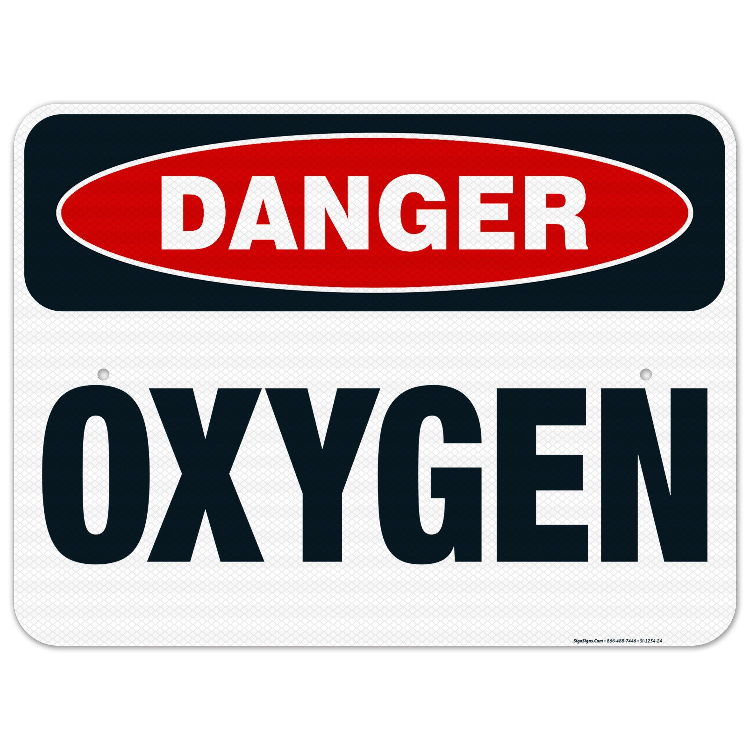 Danger Oxygen Sign, OSHA Danger Sign, - Walmart.com