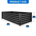 Dextrus 8x4x3ft Galvanized Metal Raised Garden Bed with Gloves, Support ...
