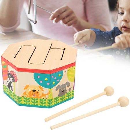 Hand Drum Toy Wooden Musical Instrument Learning Educational Toy for ...
