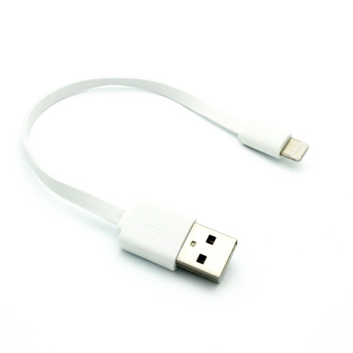 White Short Flat USB Cable Rapid Charge Power Wire Sync Data Cord O3D ...