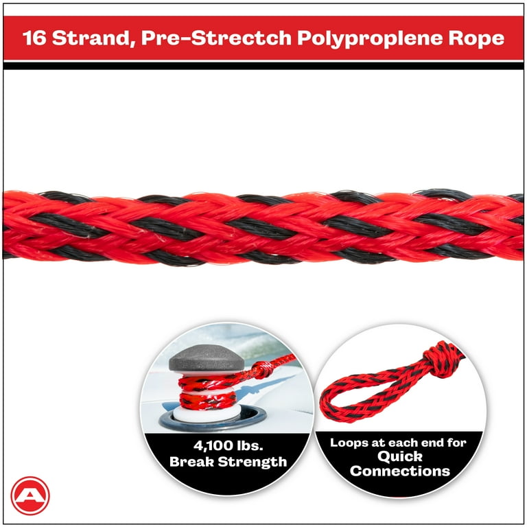 Airhead 60 ft UV Resistant Tow Rope for Towable Tubes, 1-4 Airhead 60 ft UV Resistant Tow Rope for Towable Tubes, 1-4