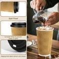 Lamosi Disposable Paper Cups with Lids, 16 oz Insulated To Go Cups ...