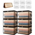 6 Pcs Large Heavy - Duty Thick Plastic Clear Storage Bag For Clothes ...
