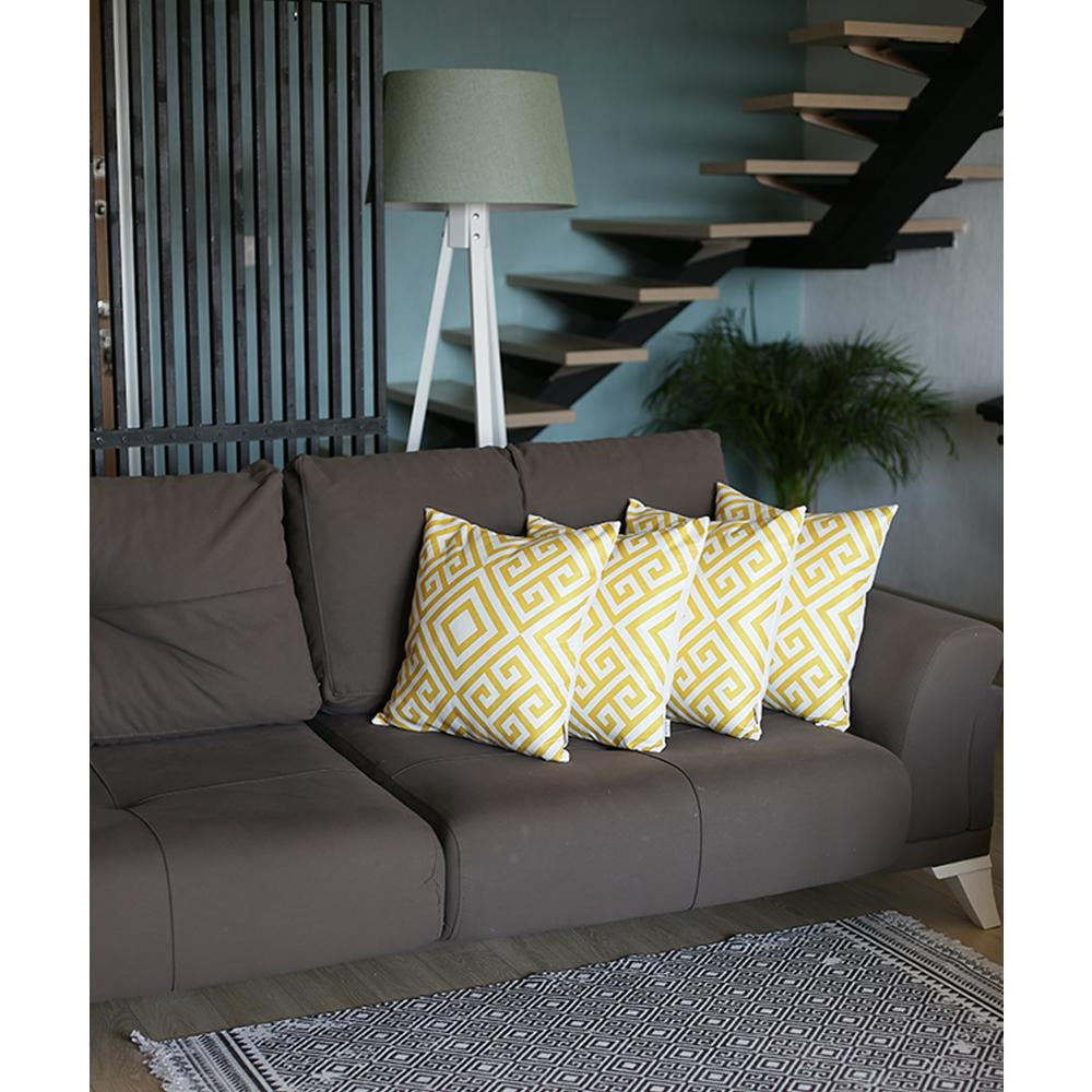 Click here for Mike & Co Tropical Yellow Greek Square 18 Throw Pi... prices