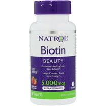 Natrol Biotin Beauty Supplements, 10000mcg Tablets for Hair Growth ...