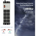 2PCS Heavy Duty Power Strip Surge Protector 20 AMP, 8 Outlets 12 Gauge ...