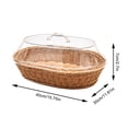 Imitation Rattan Bread Basket with Lid Wicker Bread Baskets for Serving ...
