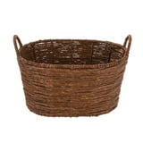 Homezone Brown Handwoven Maize Basket, Oval - Walmart.com