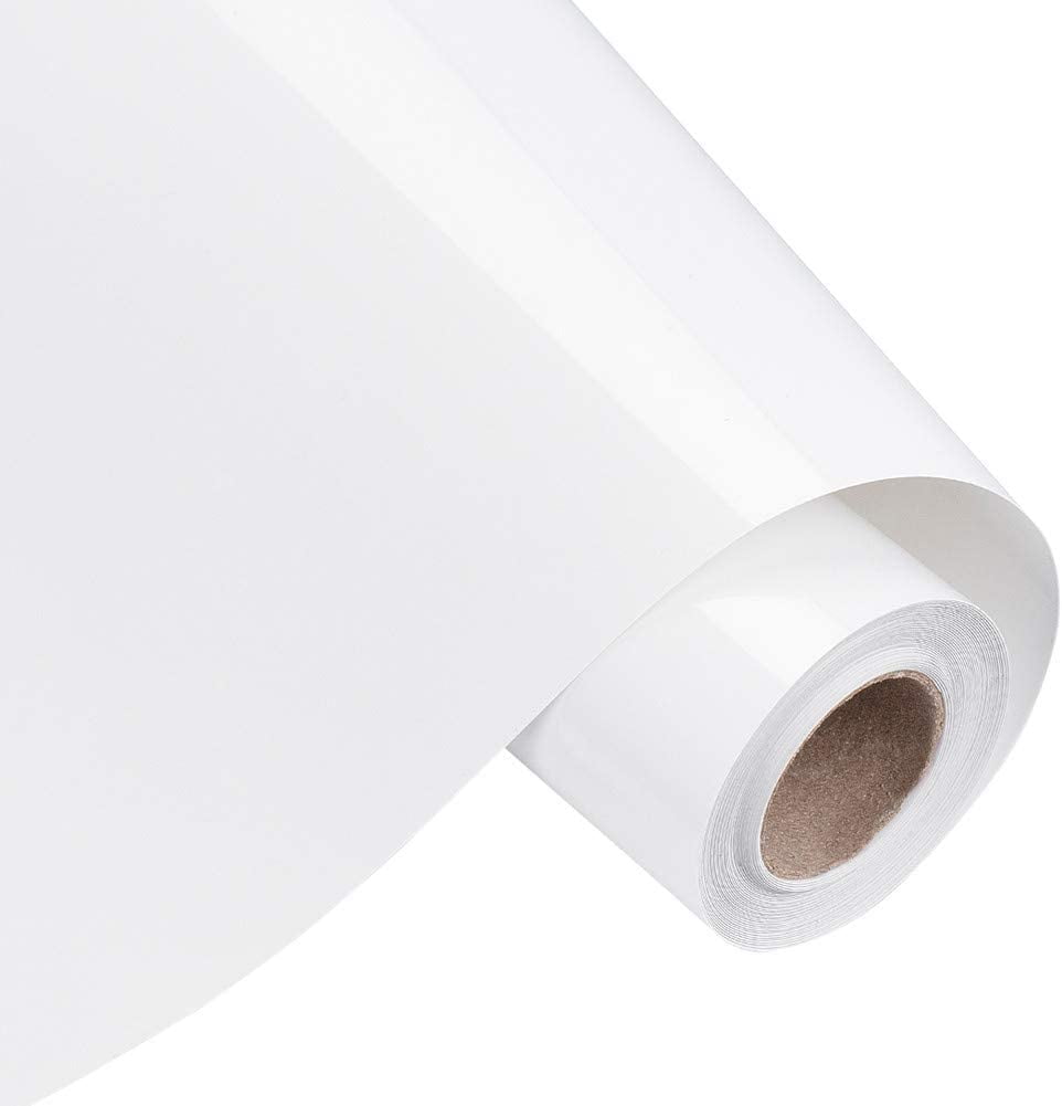 11.8" x 16.5FT Iron on Vinyl Roll White Heat Transfer Vinyl Roll for ...