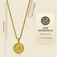 18K Gold Plated Zodiac Necklace for Women Men, Retro Coin Zodiac Sign ...