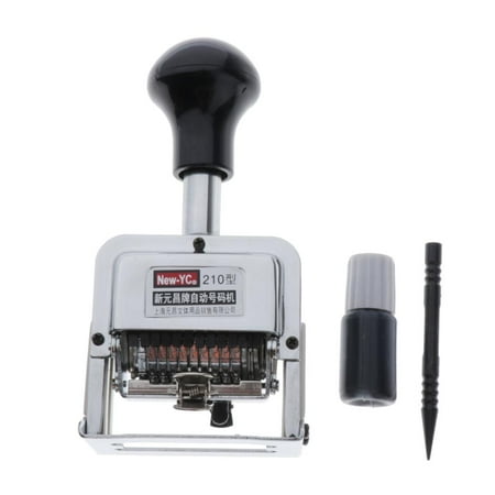 Automatic Numbering Machine Self Inking Number Stamp Auto Jump Digits Metal Number Stamps , 9/10 ...
