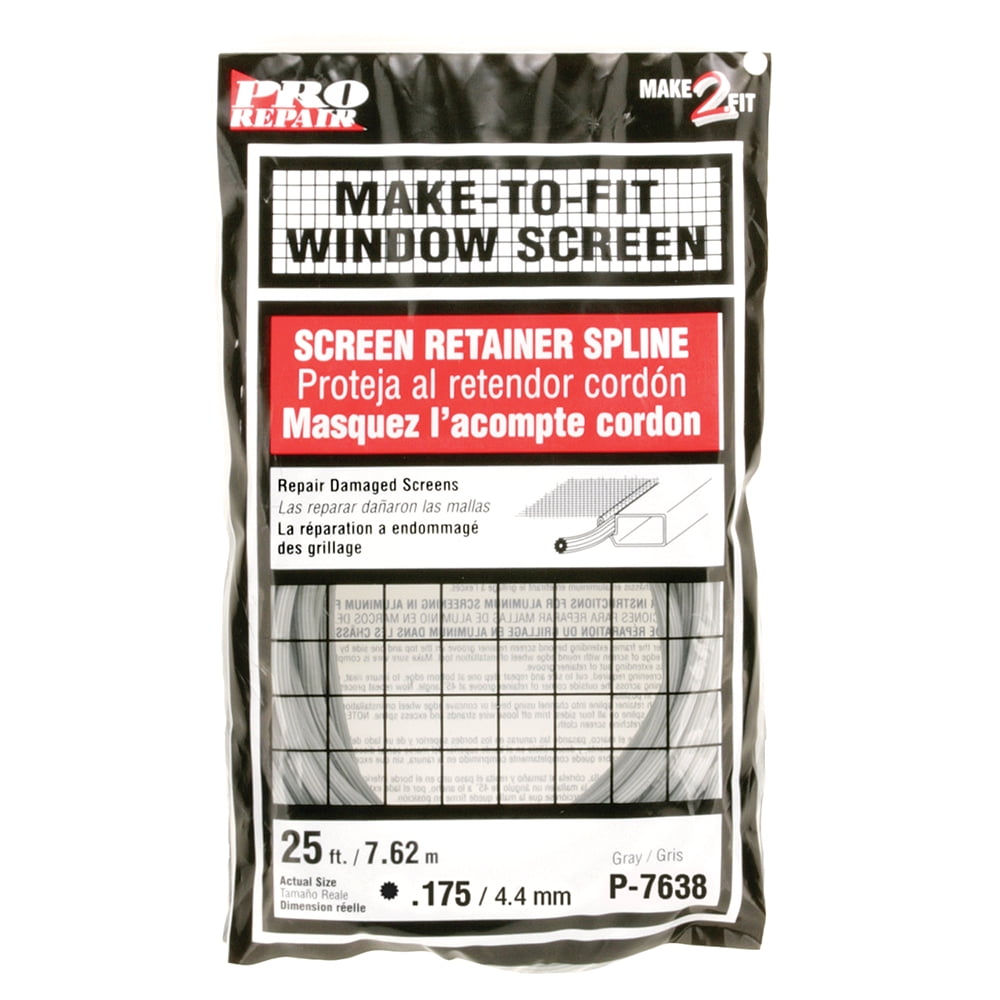 Screen Retainer Spline, 0.175 in., 25 ft., Gray - Walmart.com