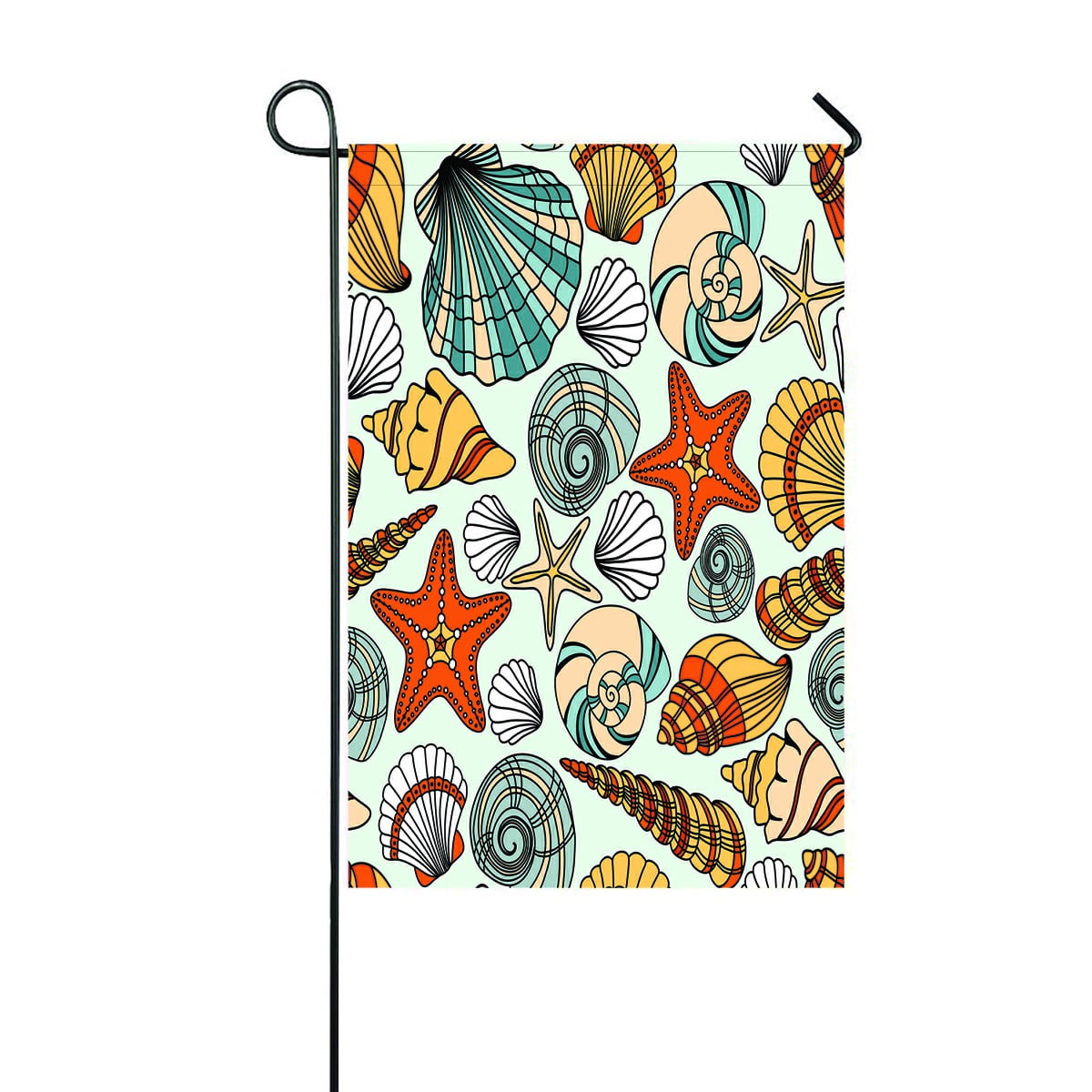 ABPHQTO Elegant Seashells Home Outdoor Garden Flag House Banner Size ...