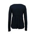 BOOMNY Women's Long Sleeve T-Shirts Solid Color Loose V Neck Summer ...