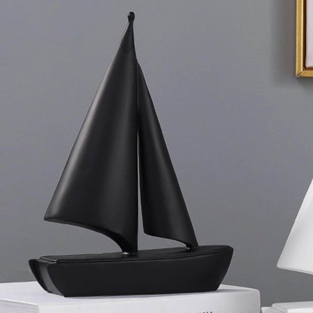 pitrice Sailing Ship Statue Sailboat Model Sailing Boat Figurine for ...