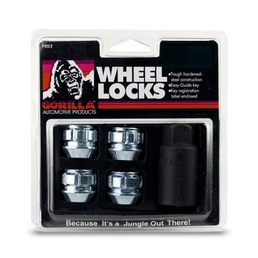Gorilla Automotive 21631BC Black Chrome Small Diameter Wheel Locks ...