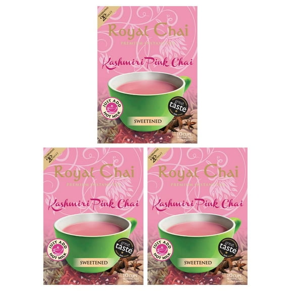 Royal Chai Kashmiri Pink Chai Instant Tea 10 Count Single Box Rich ...