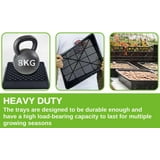 BeGrit Seedling Trays 5-Pack 15x12 inch Mesh Bottom Tray Plastic Plant ...