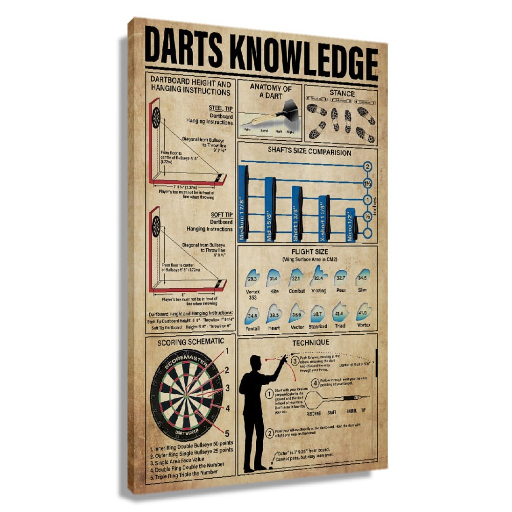 Darts Wall Art Knowledge Poster Picture Decor For Living Room Modern ...