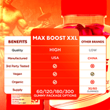 Max Boost XXL Gummies Advanced Formula All Natural Vitamin Supplement MaxBoostXXL 60 Gummies ...