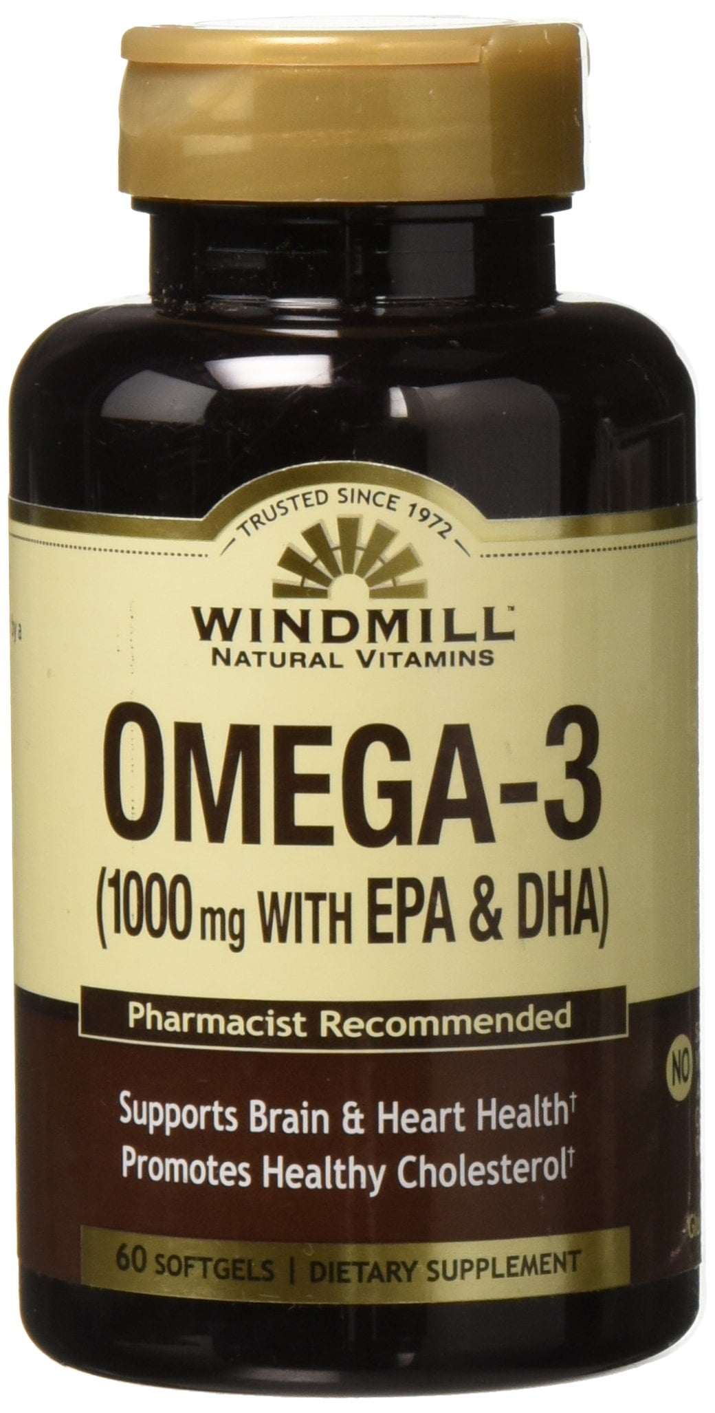 Suplemento Windmill Omega 3 SFGL 1000 mg con 60 cápsulas blandas ...