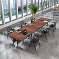 6PCS Conference Table with Wheels, 61“ Folding Conference Table, Flip ...