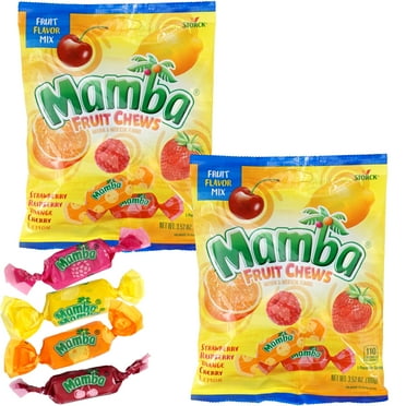 Mamba Chewy Fruit Candies 51 Piece Pack with Strawberry Raspberry ...