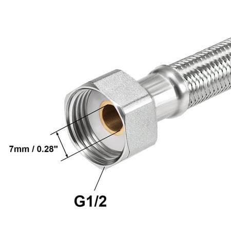 Faucet Supply Connector 1/2 Inch IPS Female x 1/2 Inch IPS Male 20 Inch ...