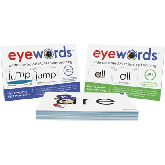 Eyewords Multisensory Sight Word Flash Cards Bundle, Sets #1-#3, Words ...