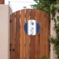 Coastal Navy Round Front Door Welcome Sign, 5.9 Inch Wall Hanging Decor ...