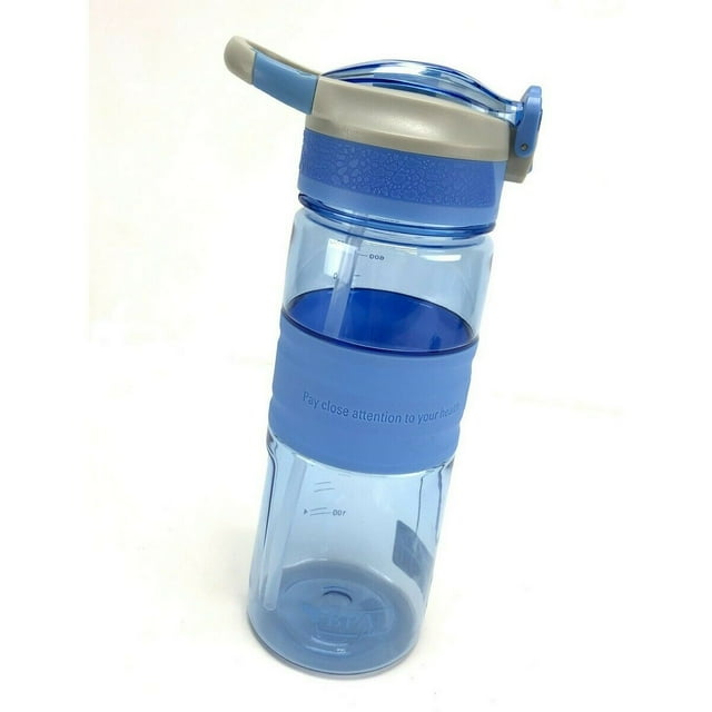 Blue Sports Straw Water Bottle Reusable Portable Gym Cycling Straw Drink Bottle - Walmart.com