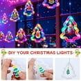 Fohil Christmas Curtain Lights, 9.8ft 100 LED Christmas Tree Shaped ...