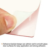 Uxcell Push Pull Door Sign Acrylic Self Adhesive Rectangle Sticker Red ...