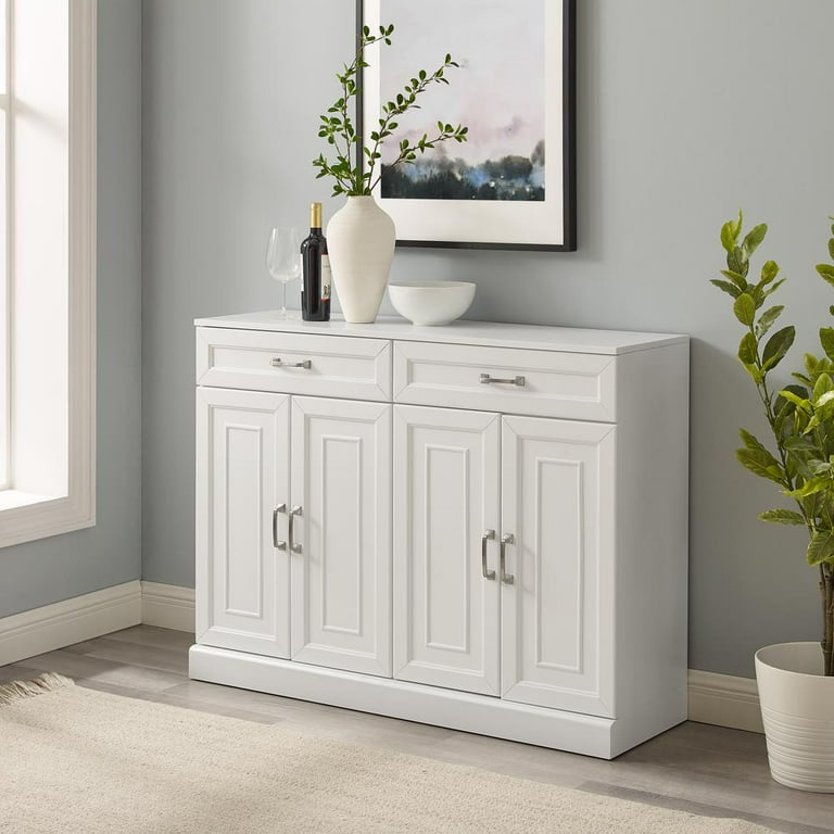 Crosley Furniture Stanton Traditional MDF Wood Sideboard in White