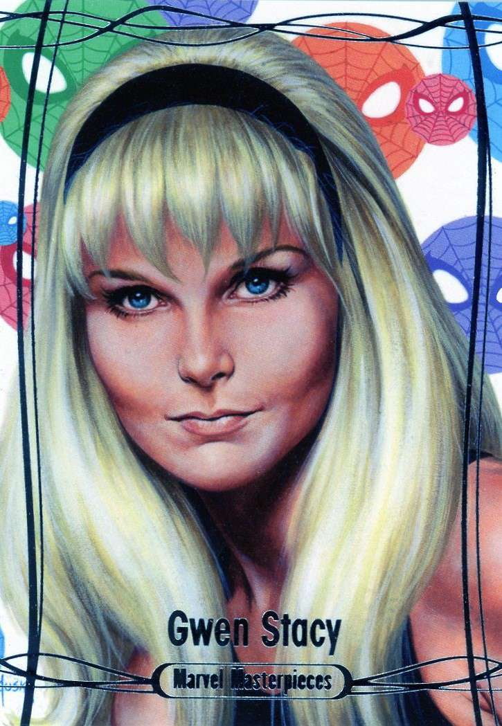 Marvel 2016 Marvel Masterpieces Gwen Stacy 1606/1999 Trading Card #8 ...
